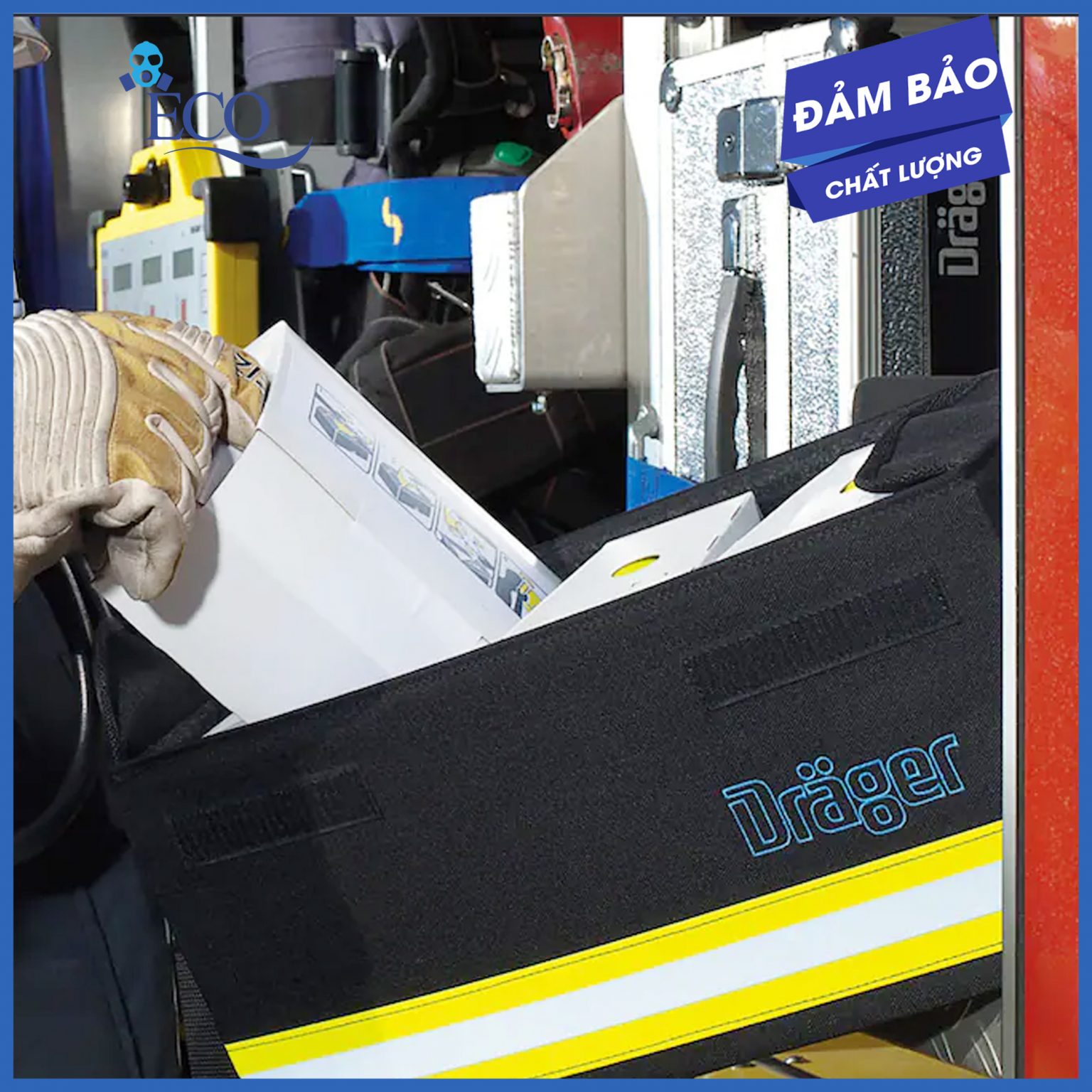 Mũ trùm thoát hiểm chống ngạt khói. Mặt nạ phòng độc chống cháy Draeger ...